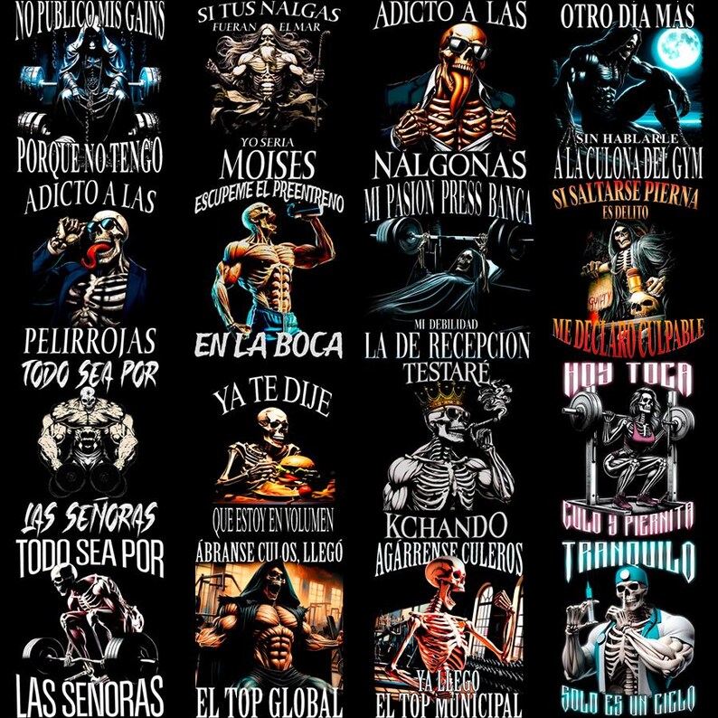 120+ CALACAS CHIDAS GYM alta calidad, semitonos, Halftones, camiseta, t ...