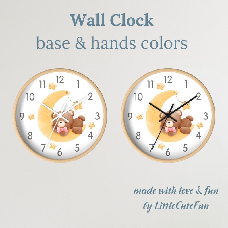 Personalized Kids Clock | Nursery Clock Wall | Boho Kids Room Decor ...
