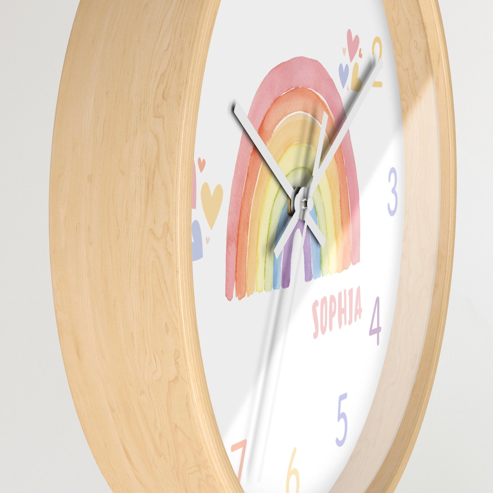 Personalized Kids Clock Rainbow Baby Shower Wall Decor Rainbow Baby ...