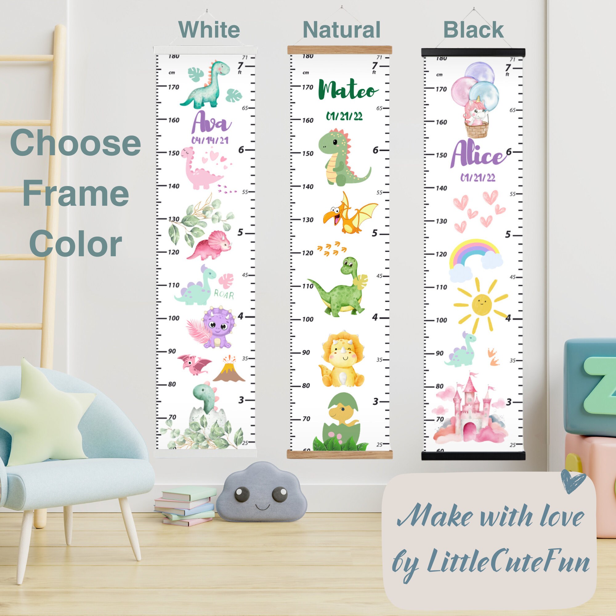 Growth Chart Height Chart for Kids Family Height Chart Kids Grows Chart ...