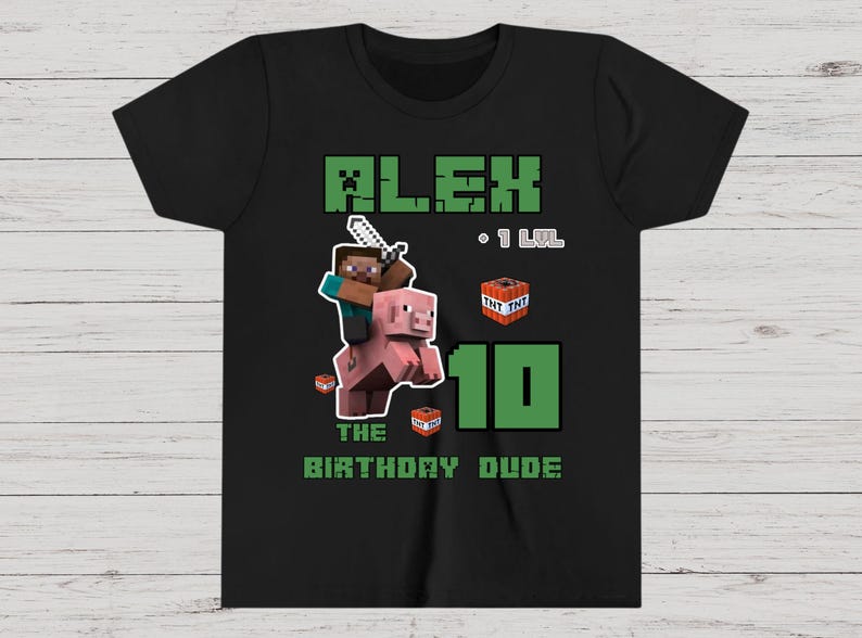Personalized Game Birthday Shirt Mine Birthday Party Matching Shirt ...