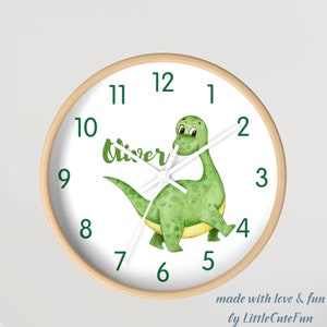 Personalized Wooden Teddy Bear Nursery Clock Modern Wall Decor for Kids ...