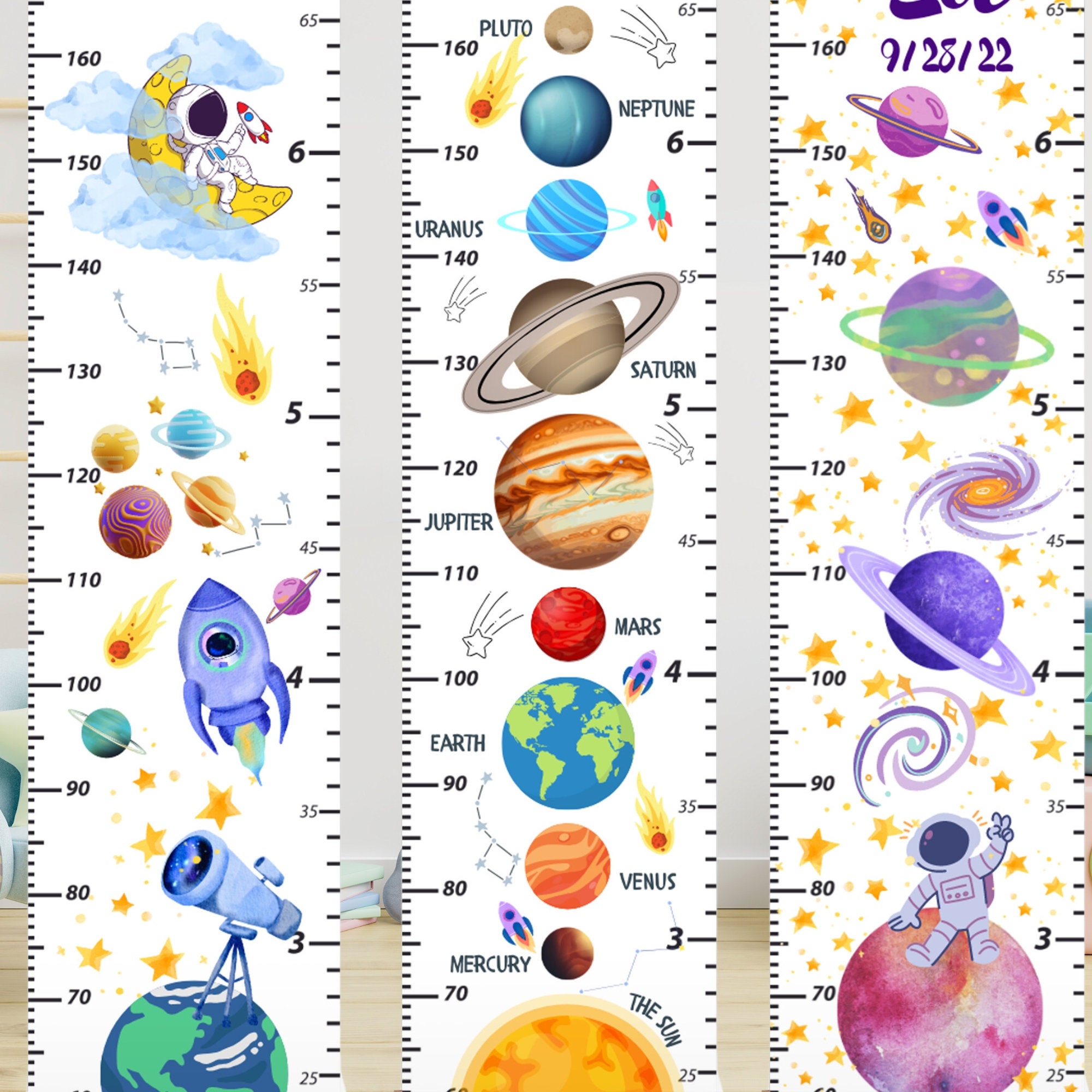 Space Growth Chart for Boy & Girl Height Chart for Kids 1 Year Old Boy ...
