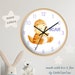 Kids Clock Custom Dino Nursery Wall Clock Dino Personalized Clock for ...