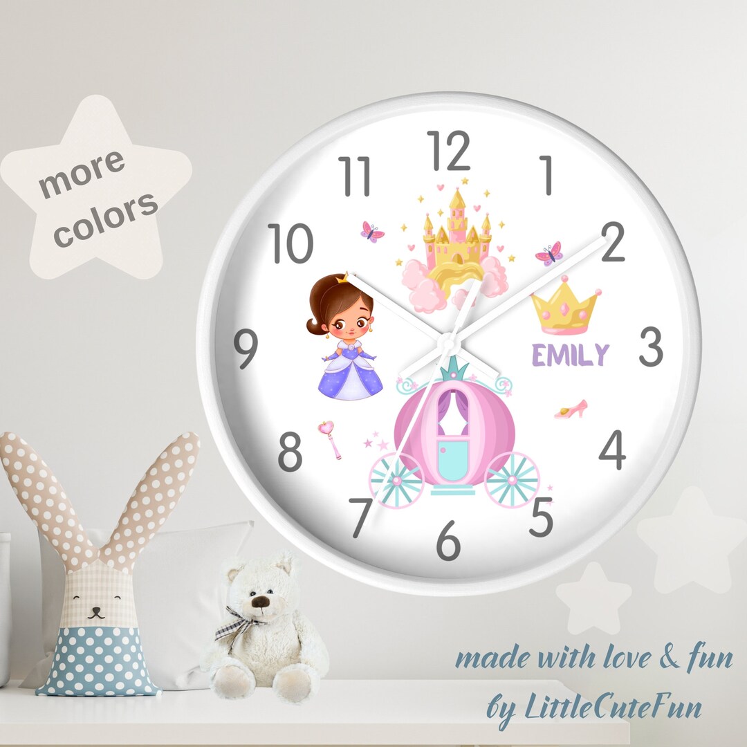 Nursery Clock Princess Personalized Clock Little Princess Birthday Gift ...
