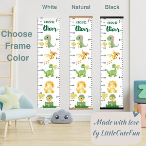 Growth Chart Dinosaur Dino Height Chart for Kids Dino Baby Shower Dino ...