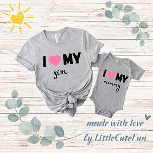 Mommy and Me Outfits Mama and Mini Shirts I Love My Daughter Tshirt ...