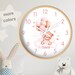 Personalized Wooden Teddy Bear Nursery Clock | Modern Wall Decor for ...