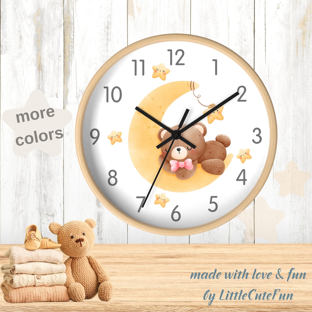 Personalized Kids Clock | Nursery Clock Wall | Boho Kids Room Decor ...