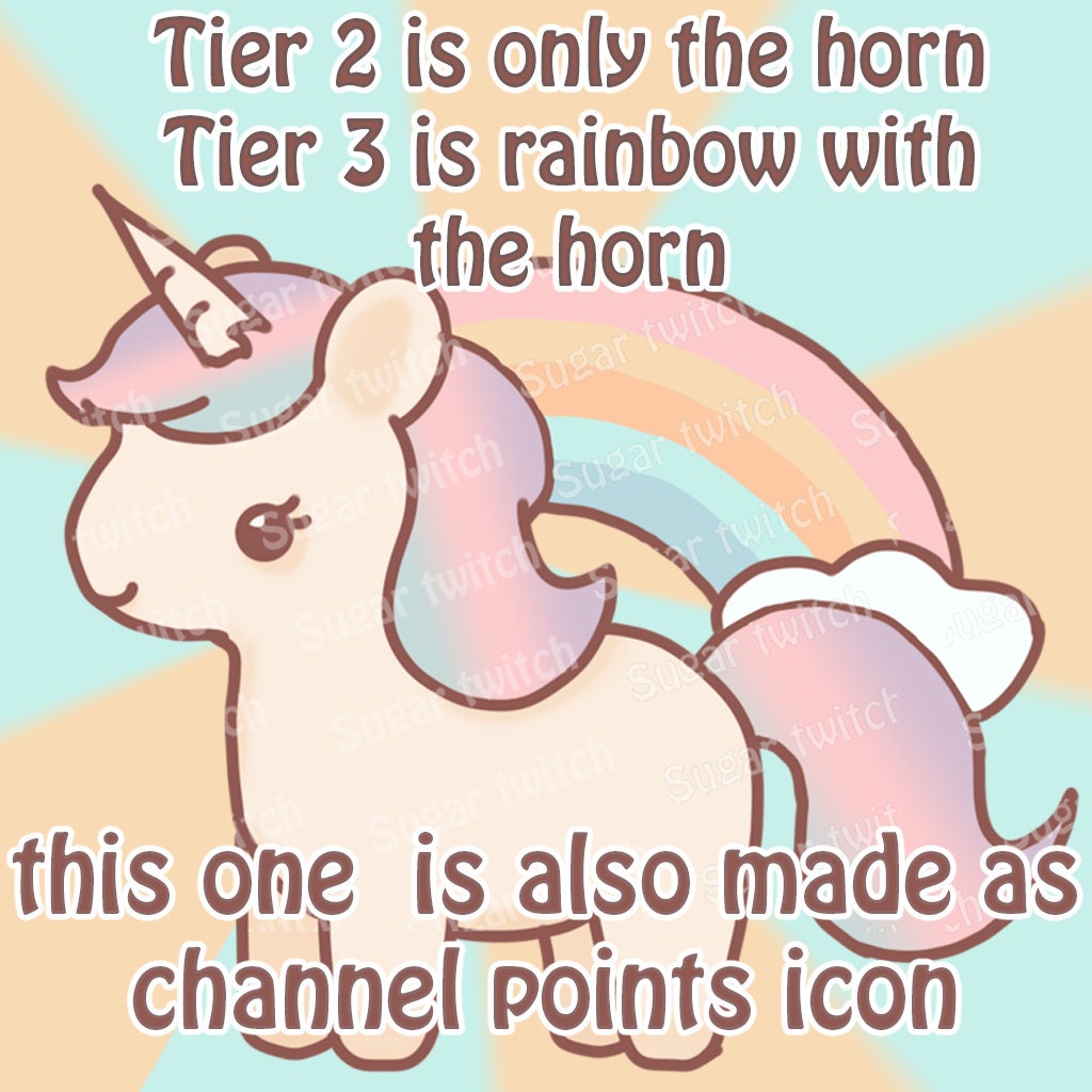 Cute Kawaii Pastel Horses Ponies Twitch Sub/bit Badges 6pcs, Channel ...