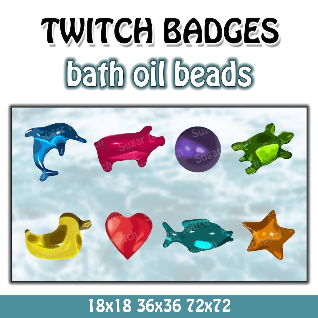 Frutiger Aero Retro Oil Bath Beads Twitch Sub/bit Badges, 8pcs - Etsy