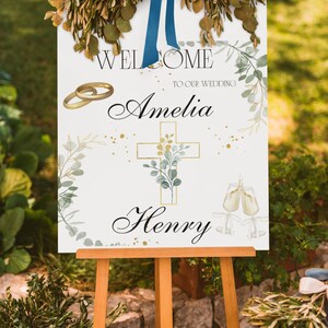 Customizable Wedding Welcome Sign Printable Digital Design for Your ...