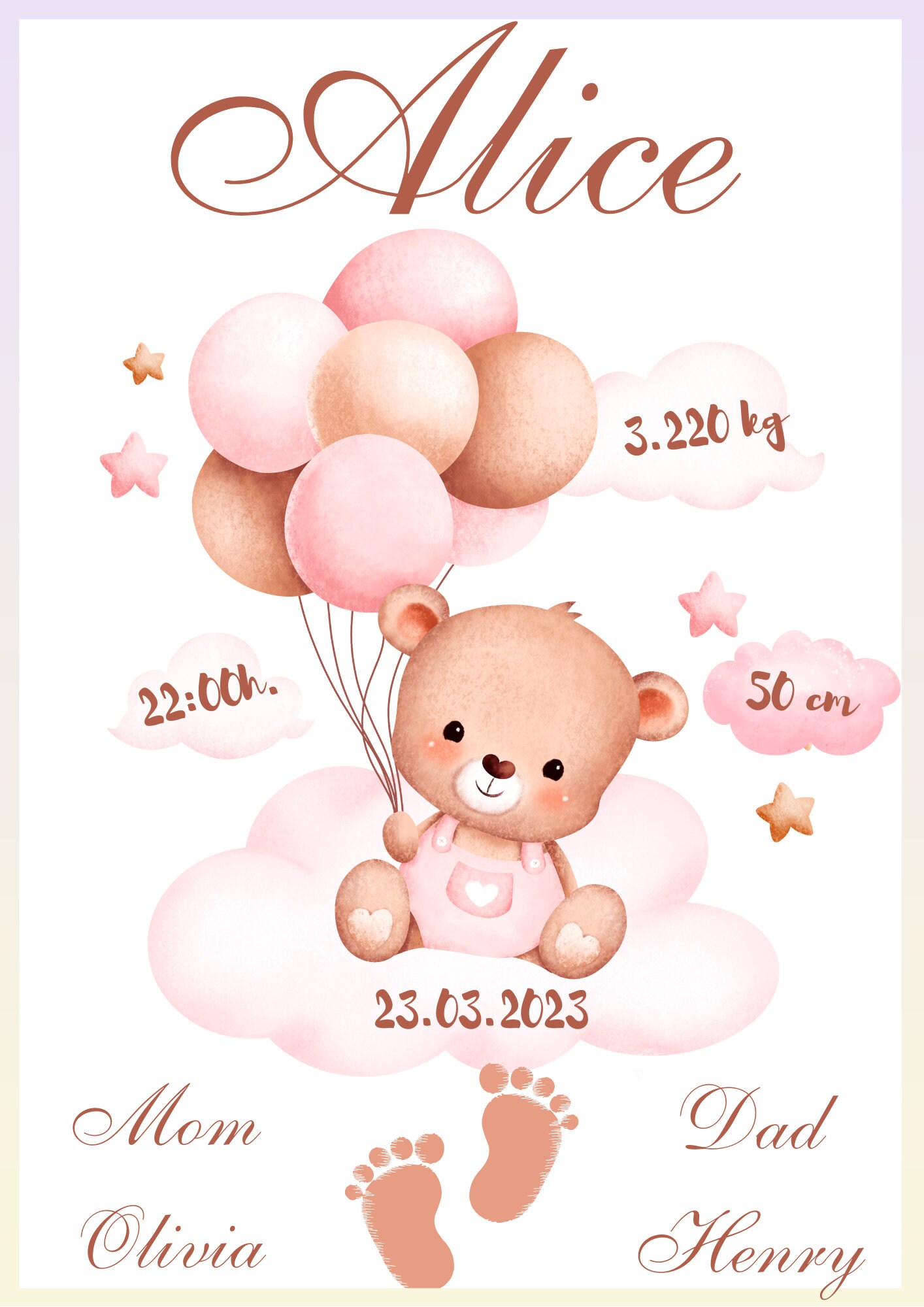 Personalized Baby Poster: Capture Cherished Memories With Custom ...