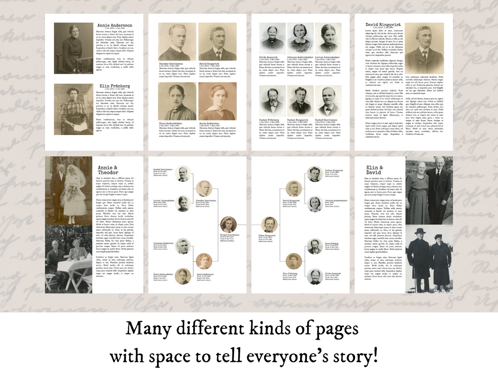 Family Ancestry Book Template A4 & Letter Size - Genealogy, Family Tree ...