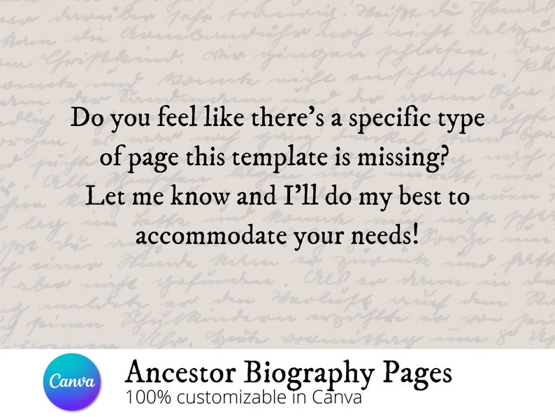Ancestor Biography Pages Template A4 Size - Genealogy, Family History ...