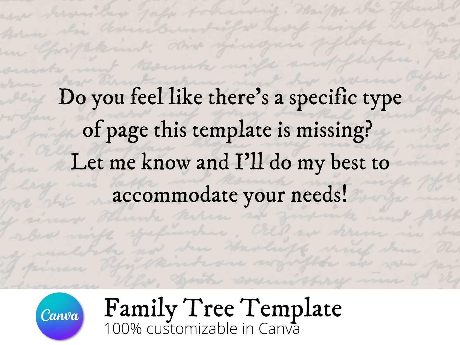 Family Tree Template A4 & Letter Size - Genealogy, Family History ...