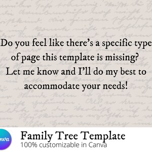 Family Tree Template A4 & Letter Size - Genealogy, Family History ...