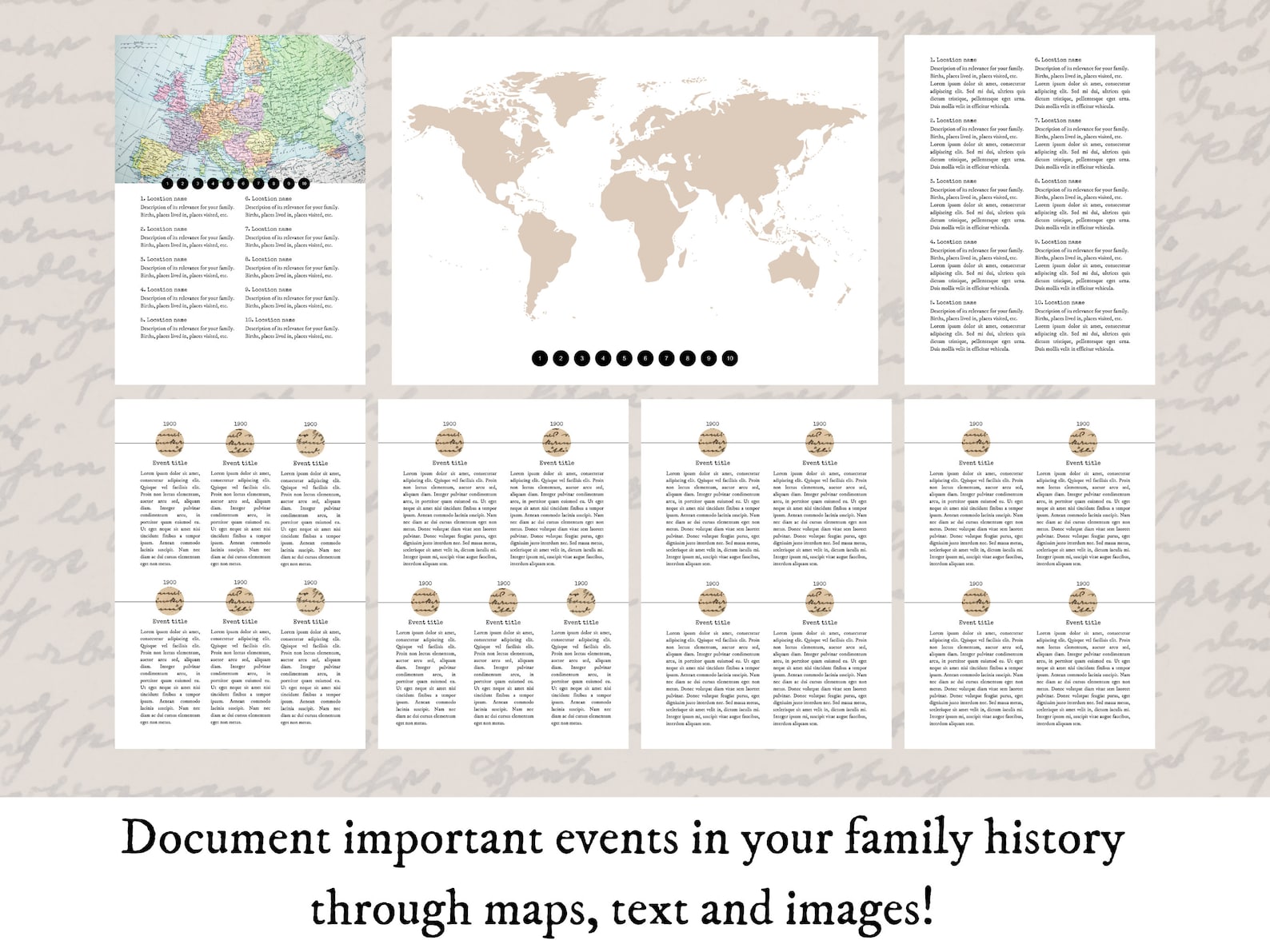 Family Ancestry Book Template A4 & Letter Size - Genealogy, Family Tree ...