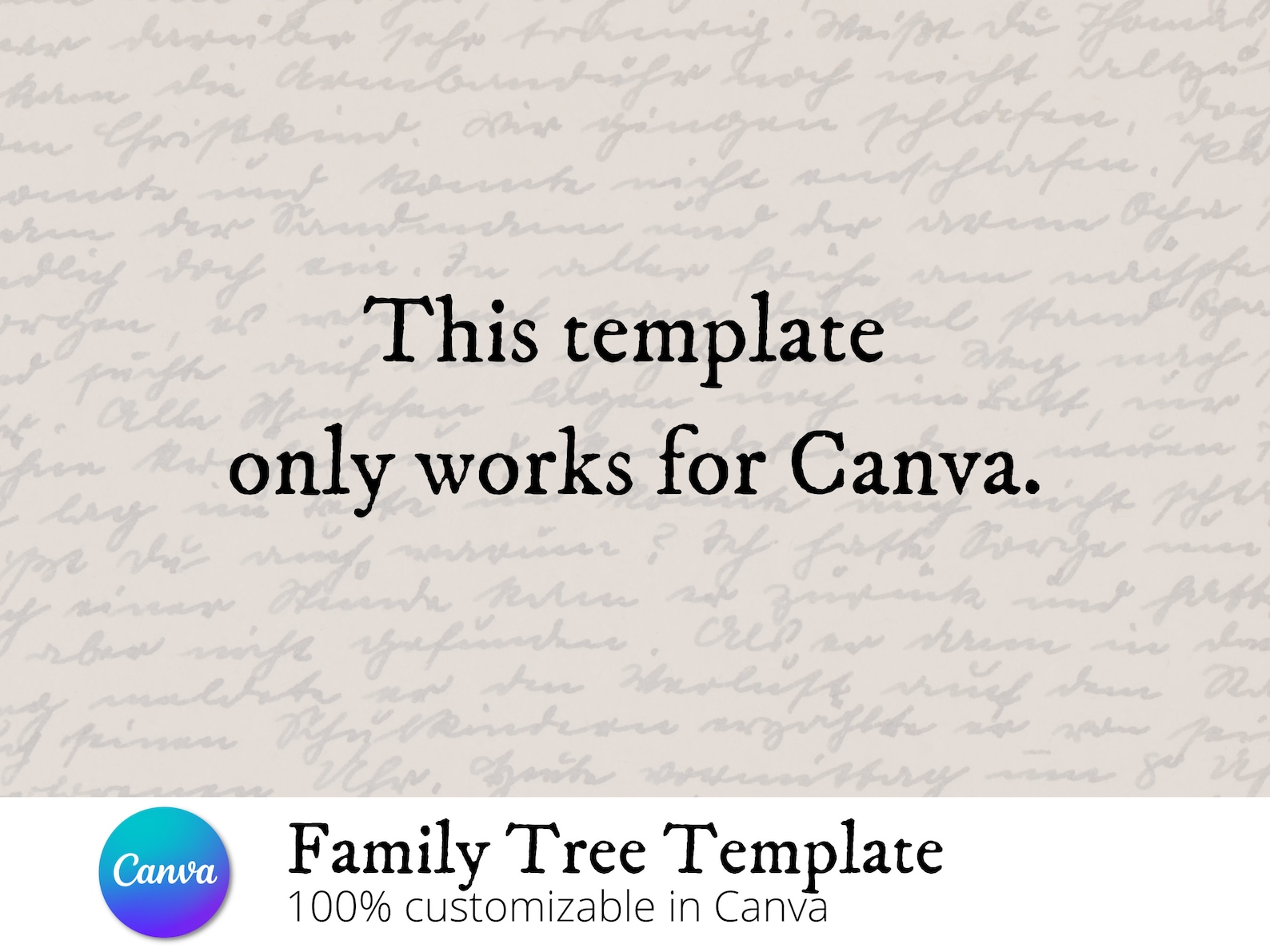 Family Tree Template A4 & Letter Size - Genealogy, Family History ...