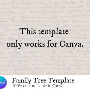 Family Tree Template A4 & Letter Size - Genealogy, Family History ...