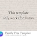 Family Tree Template A4 & Letter Size - Genealogy, Family History ...