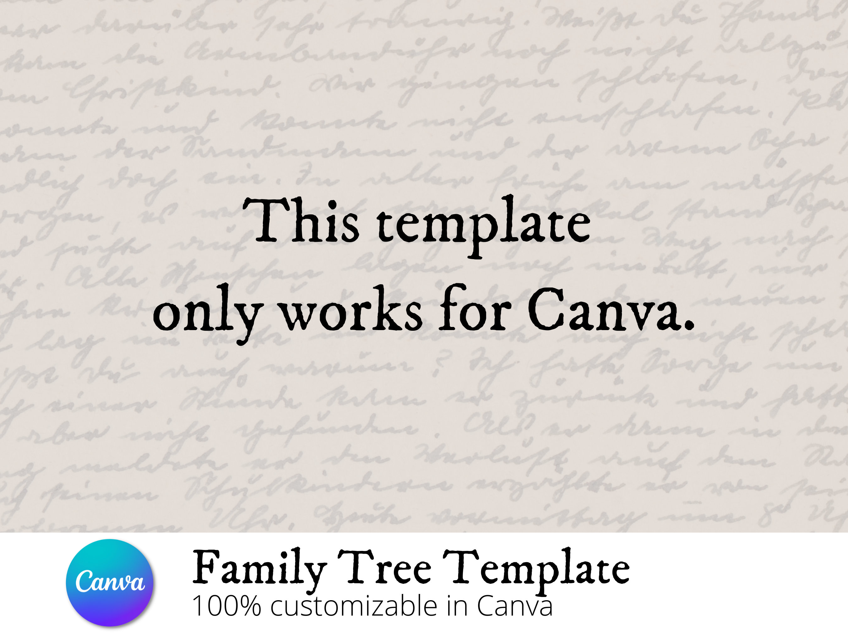 Family Tree Template A4 & Letter Size - Genealogy, Family History ...