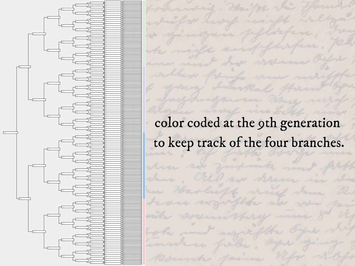 9 Generation Family Tree Spreadsheet Template for Google Sheets ...