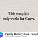 Square Family Ancestry Book Template A4 & Letter Size - Genealogy ...