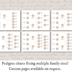 Family Tree Template A4 & Letter Size - Genealogy, Family History ...