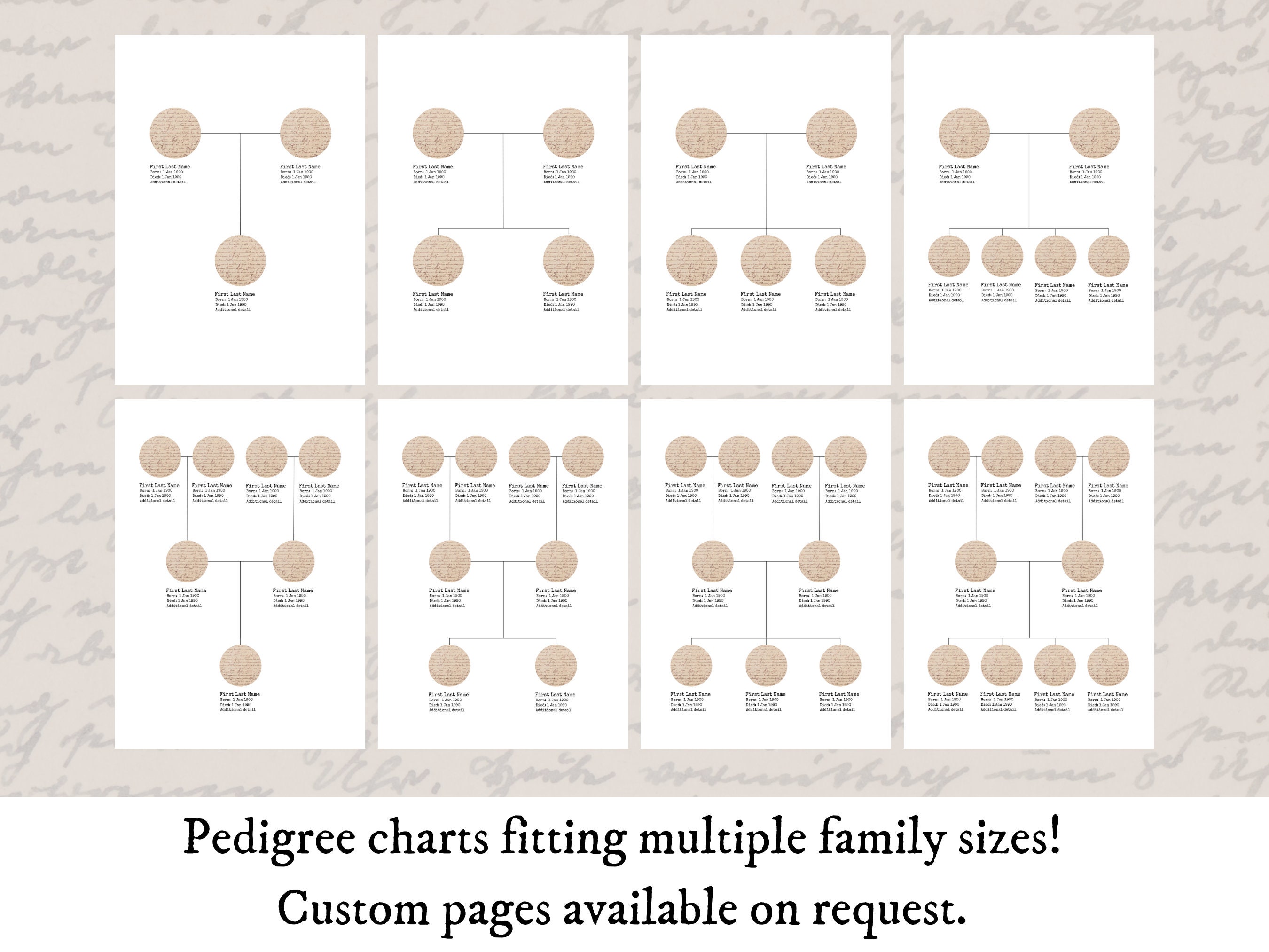 Family Ancestry Book Template A4 & Letter Size - Genealogy, Family Tree ...