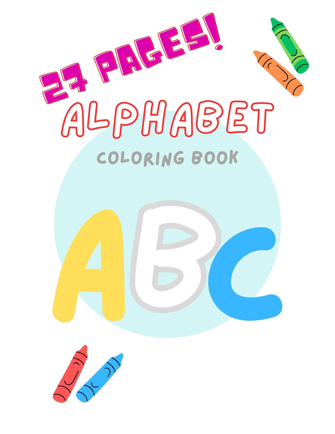 Have Fun With This Simple A to Z Alphabet Kids Coloring Book! - Etsy