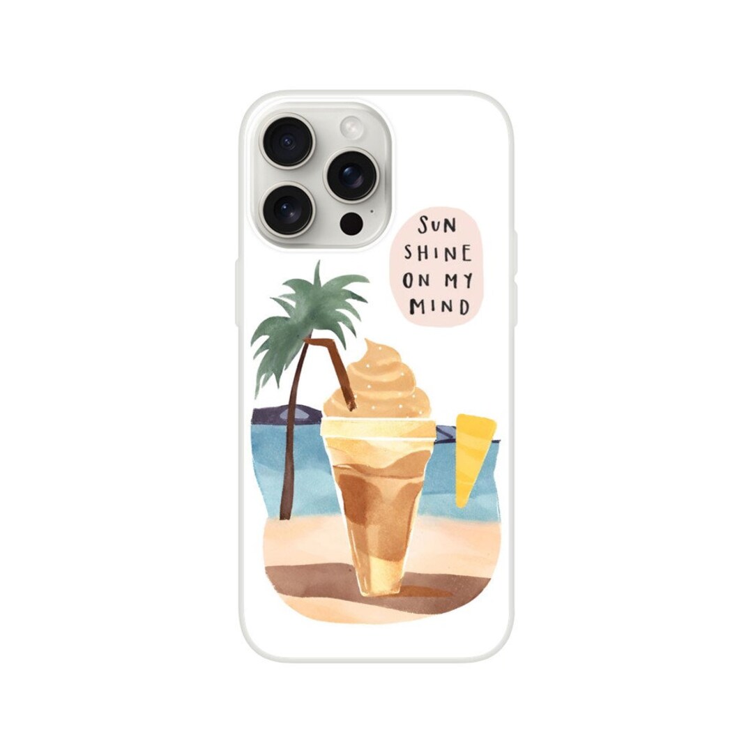 Iced Coffee Summer Beach Flexi Phone Case Compatible With iPhone and ...