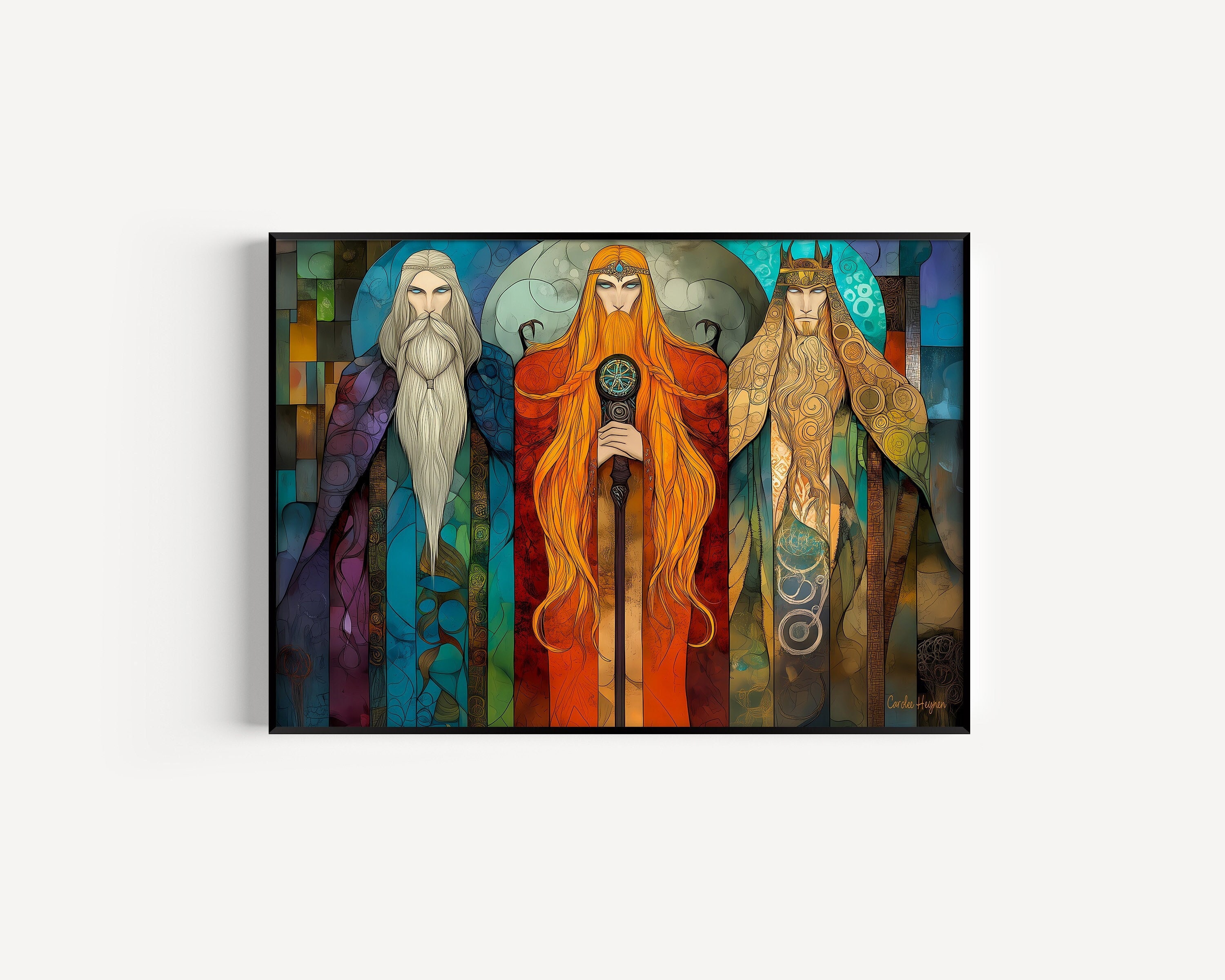 Irish Mythology Poster, Celtic Art, Tuatha De Danann Print, Comic Book ...