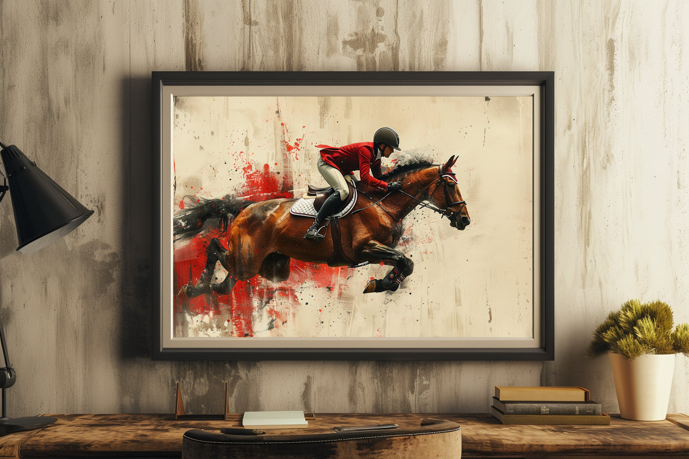 Horse Poster, airborne, Equestrian Poster, Horse Wall Art, Horse Decor ...