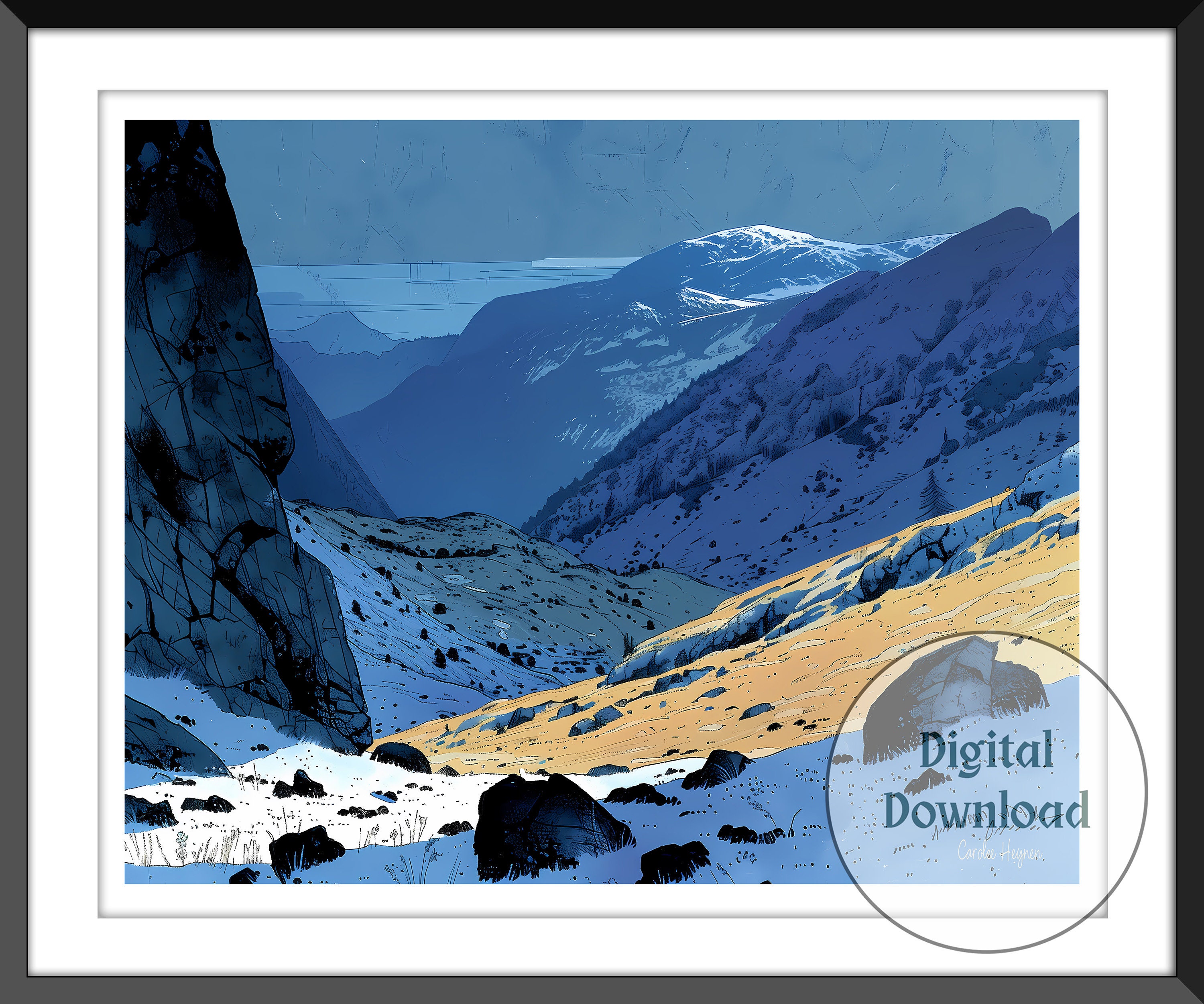 Idyllwild Poster, Wall Art, Hiking Poster, Hiking Art, Printable Art ...