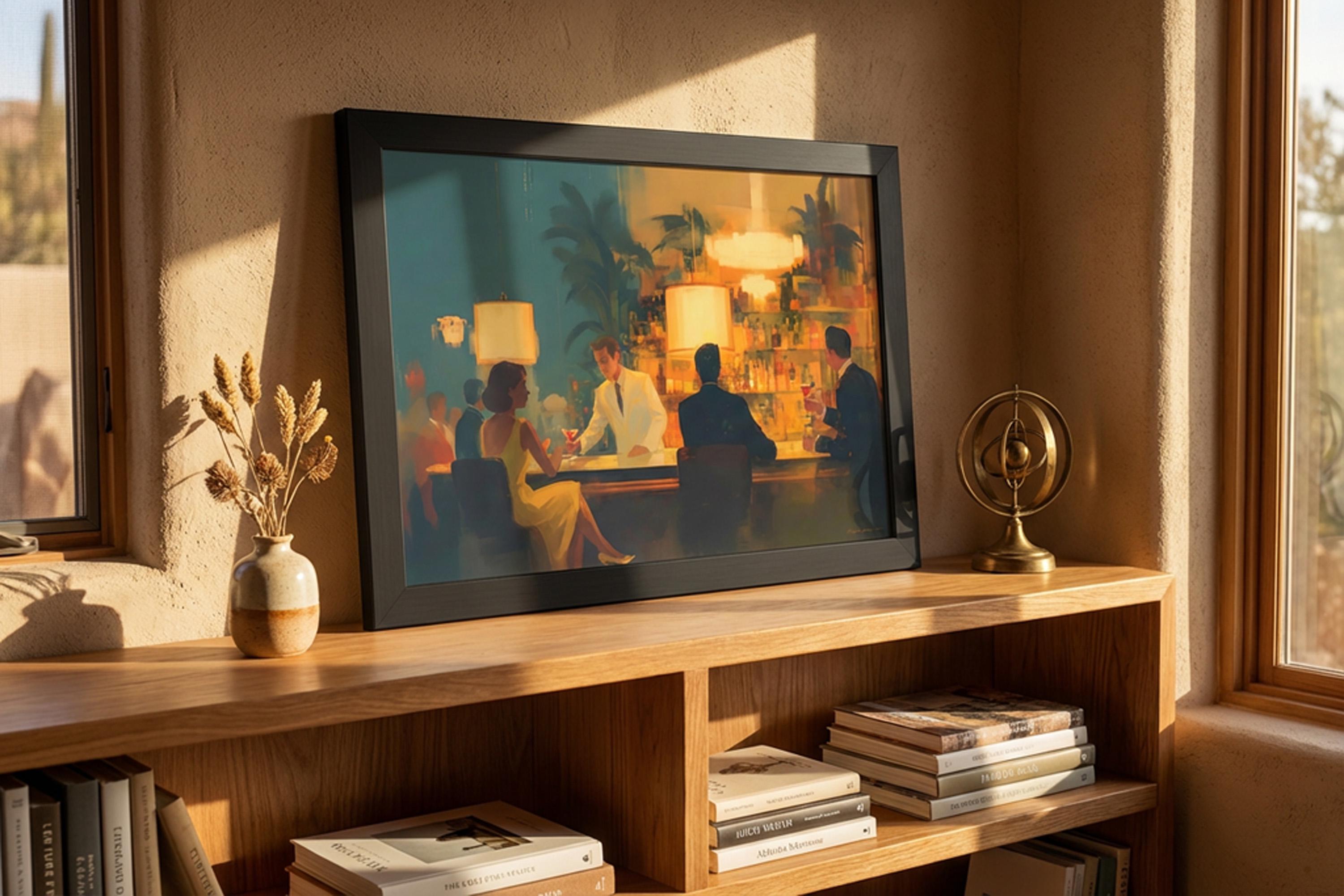 Palm Springs Bar Scene Poster – 1950s Chi Chi Club Art (digital ...