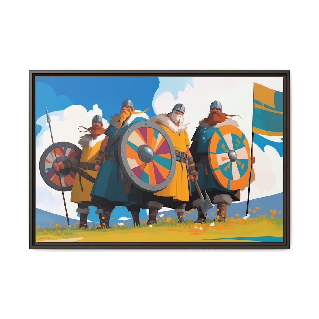 Viking Shield Brothers • Norse Folklore Wall Art • Canvas or Poster ...
