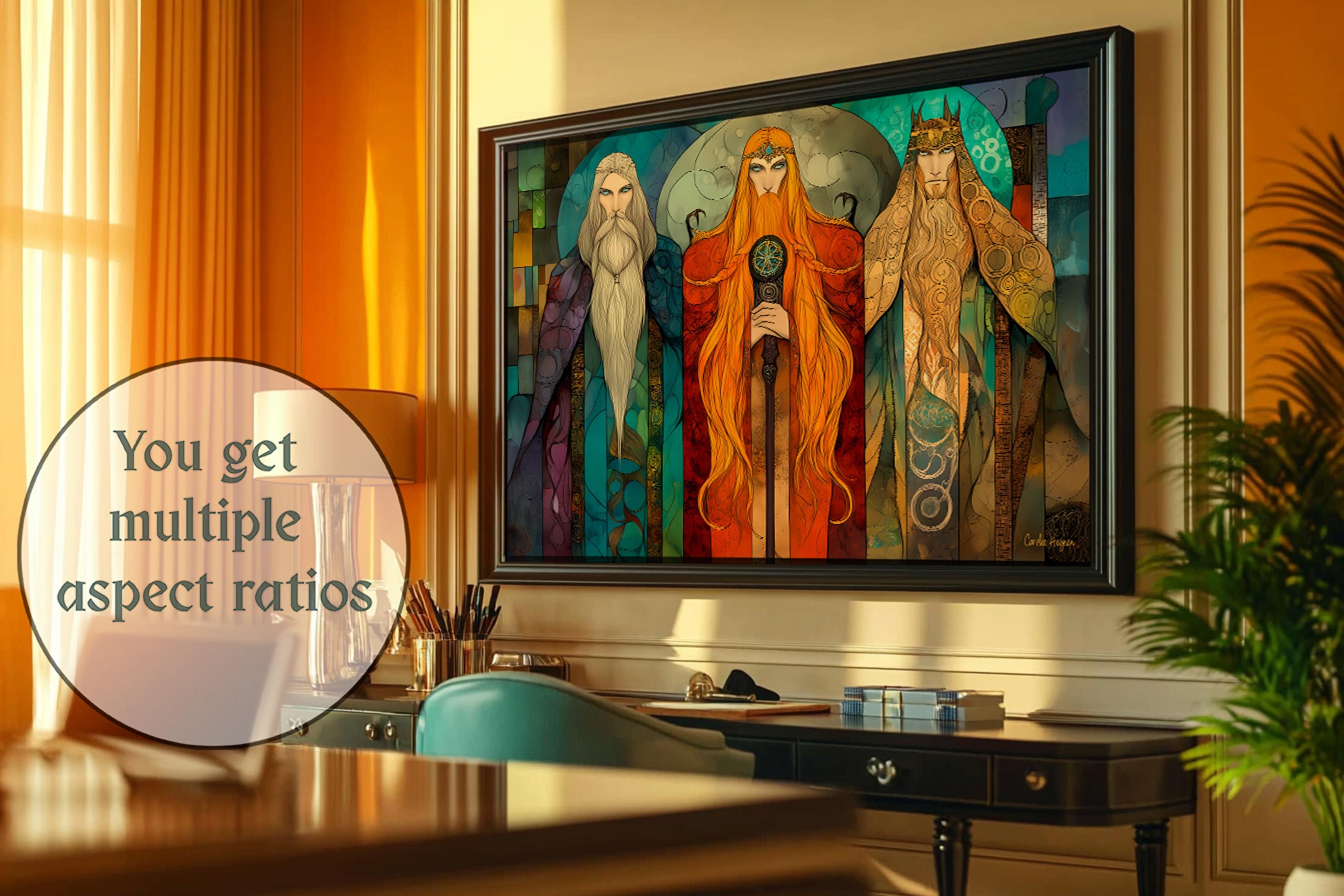 Irish Mythology Poster, Celtic Art, Tuatha De Danann Print, Comic Book ...