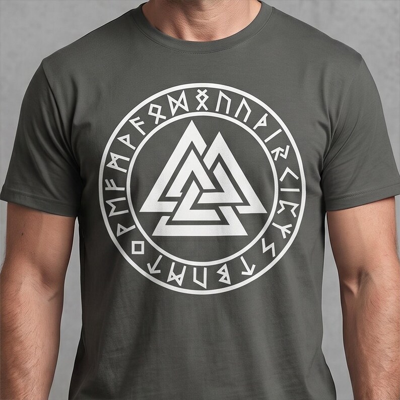 Valknut Runes Graphic Tee • Odin Symbol Norse Mythology Shirt • Viking ...