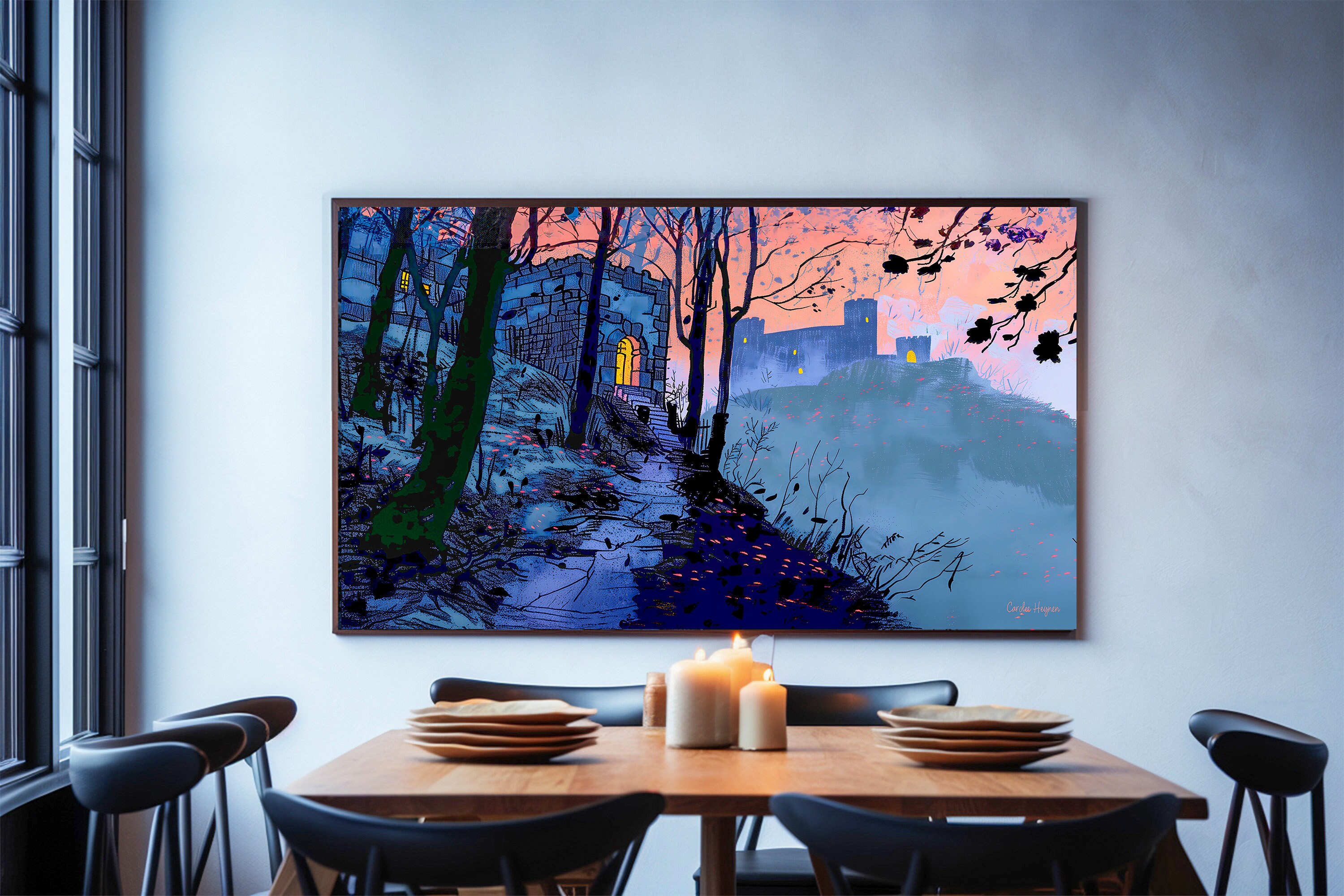 Fantasy Art Poster, chasm Castle Poster, Wall Art, Printable Art ...