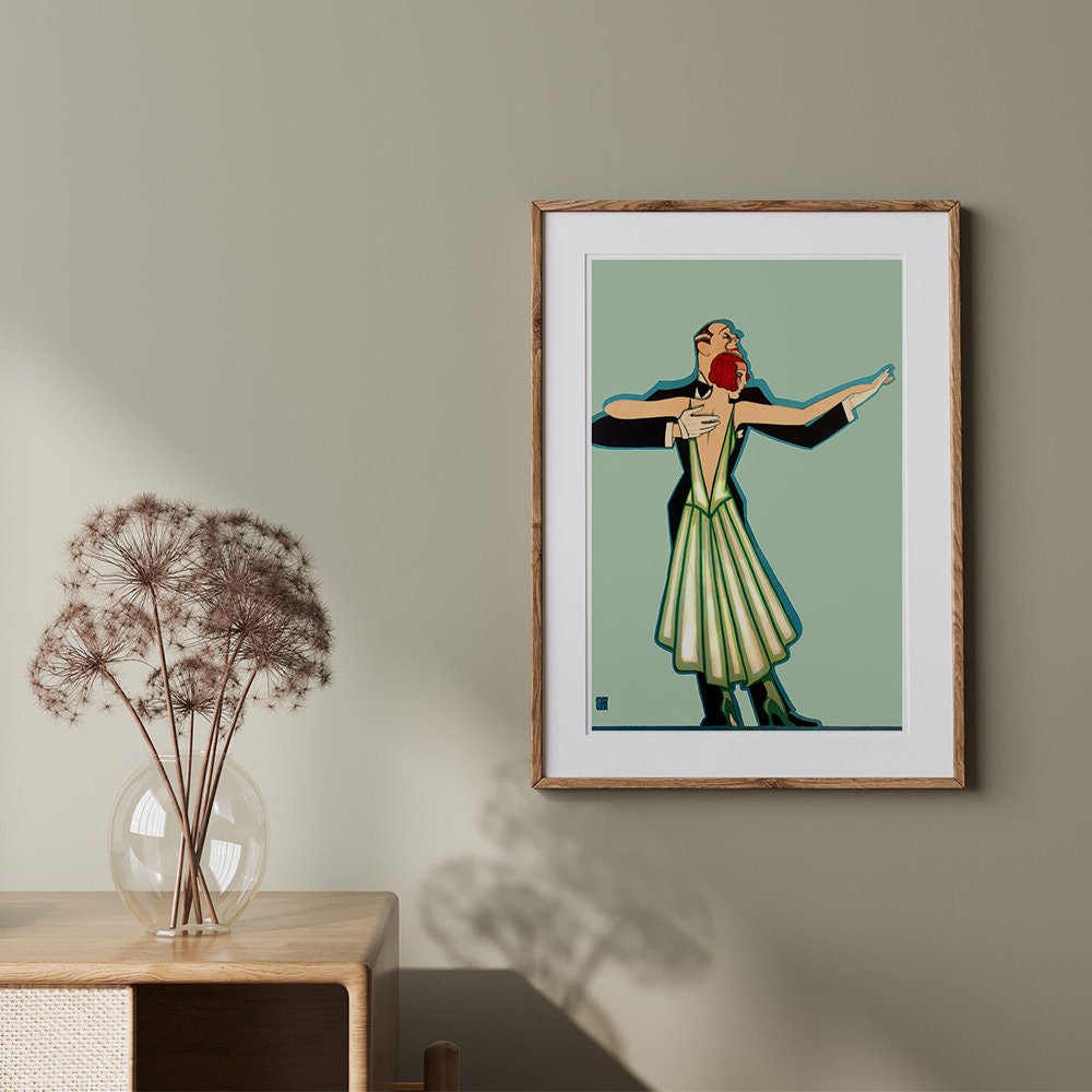 Ballroom Dancers Canvas Poster, HD Poster Print, Vintage Poster, Art ...