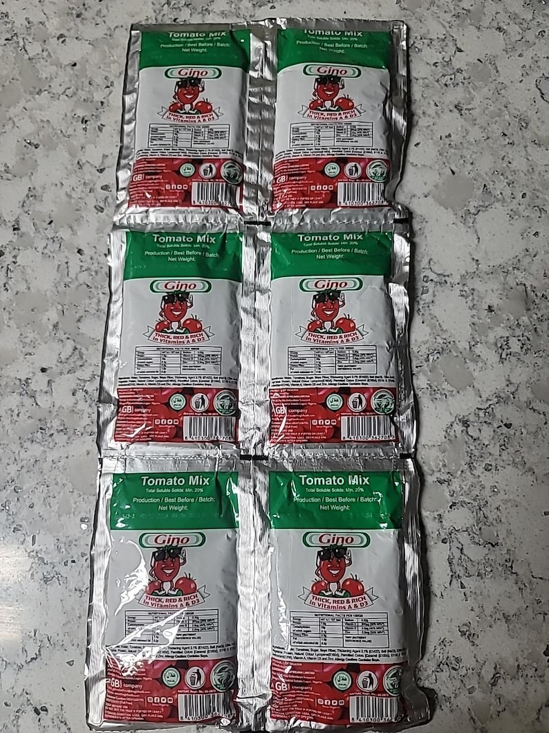 Gino Party Jollof Rice Seasoning Tomato Paste 1 Roll ( Pack of 6 ) 0 ...