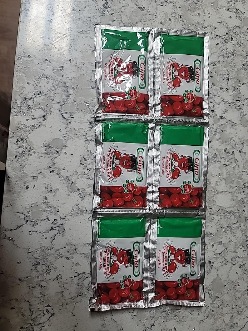 Gino Party Jollof Rice Seasoning Tomato Paste 1 Roll ( Pack of 6 ) 0 ...
