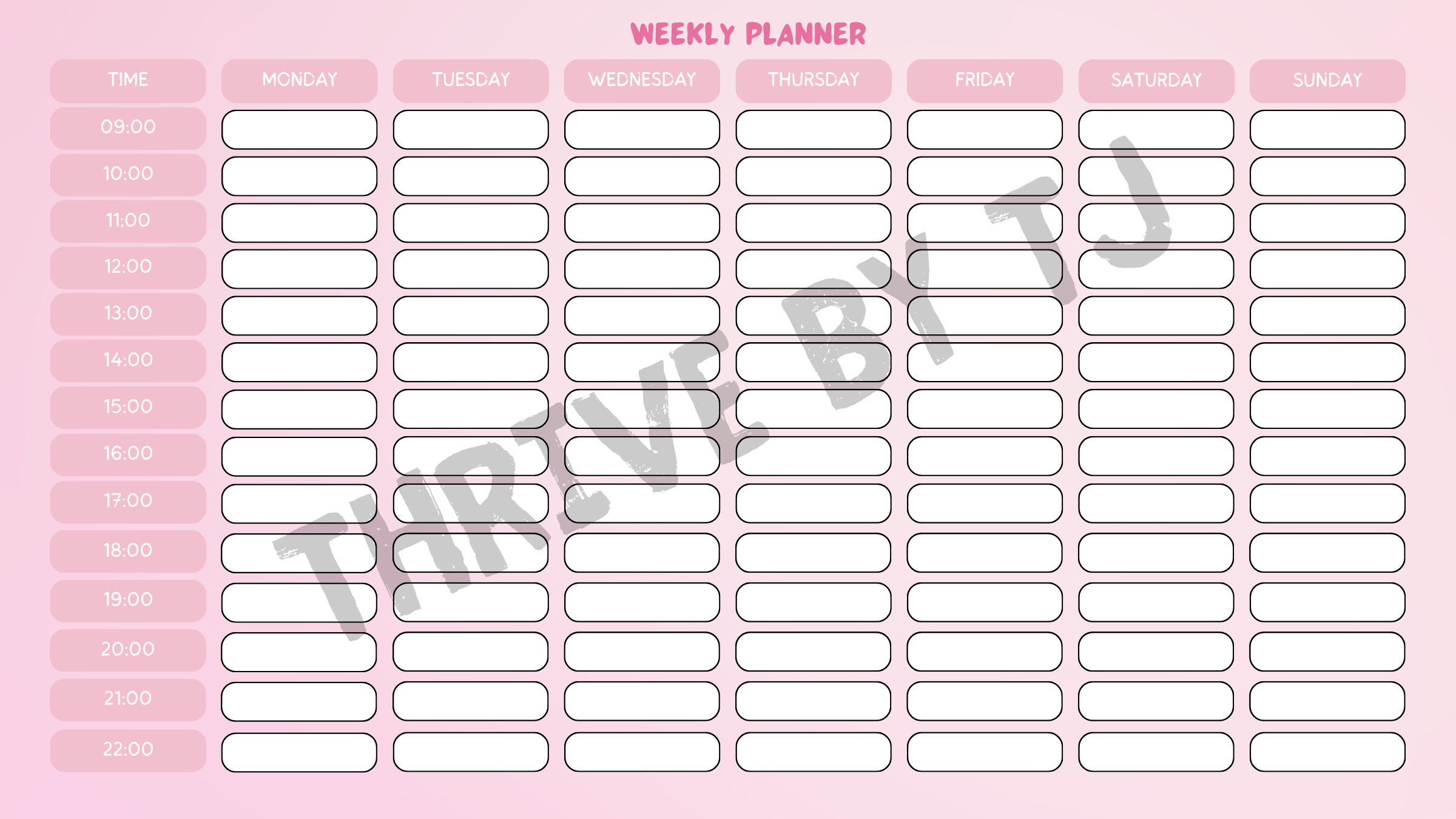 Pink Printable Daily & Weekly Planner Template | Instant HD Digital ...