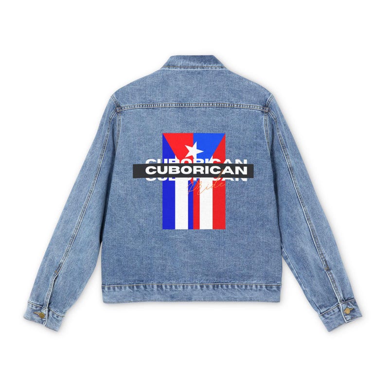 Cuborican Pride Men's Denim Jacket - Etsy