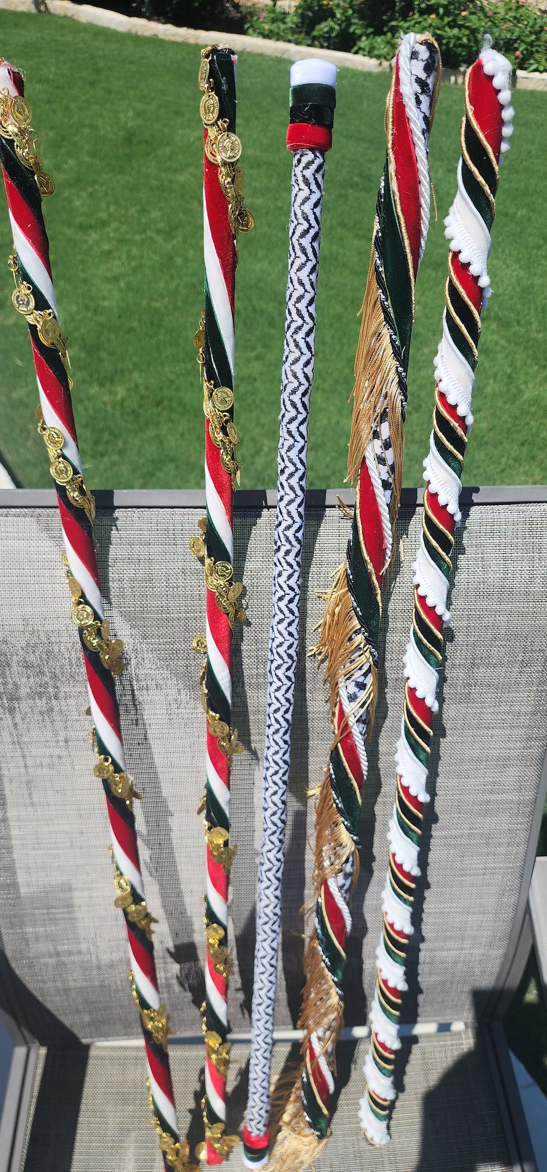 Traditional Dancing Sticks, Dabke, Arab Wedding Dancing Sticks Set of 5 ...