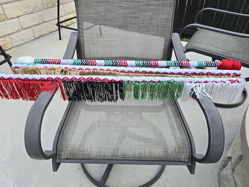 Handmade Dabke Dancing Sticks: Arab Wedding Hatta Fringe Set - Etsy