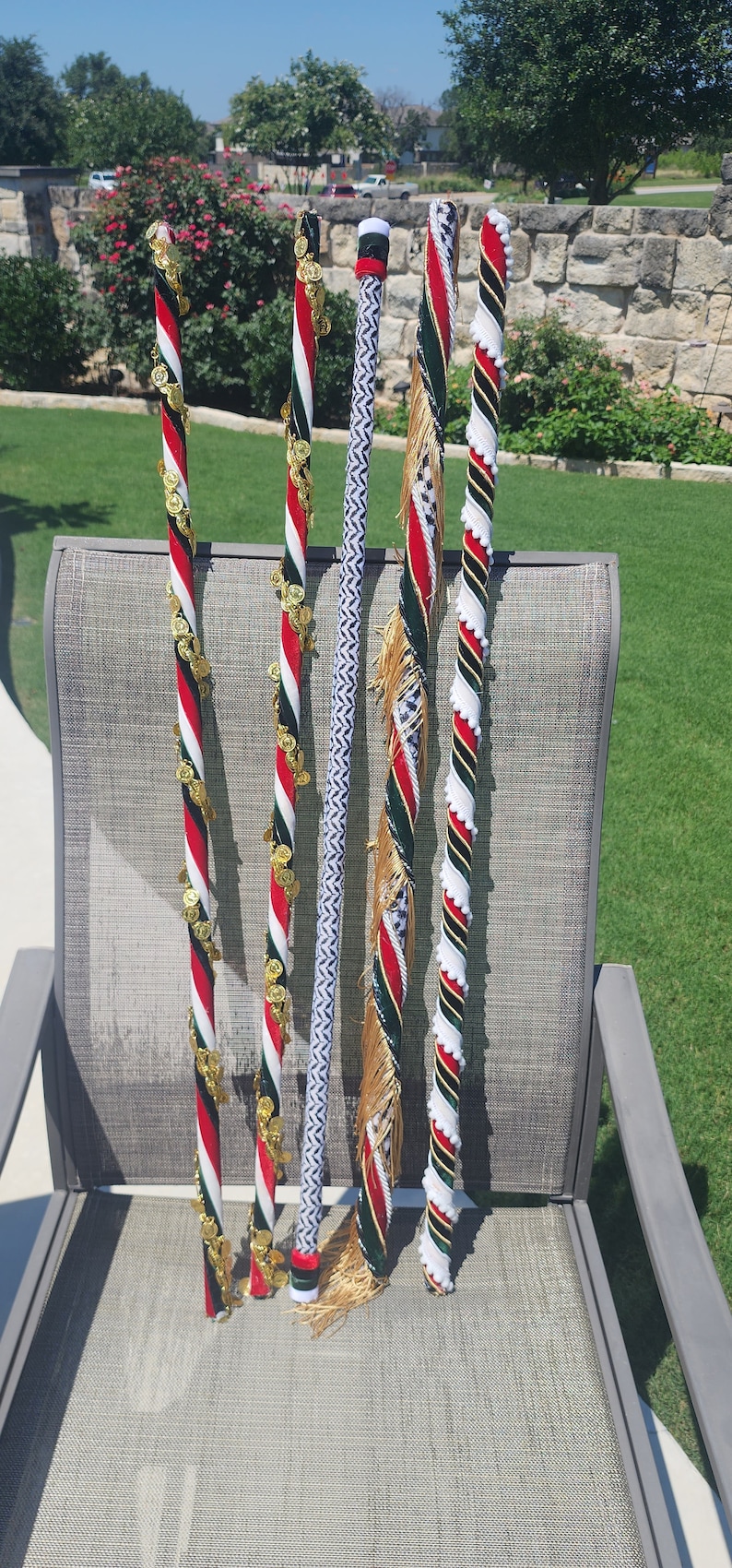 Traditional Dancing Sticks, Dabke, Arab Wedding Dancing Sticks Set of 5 ...