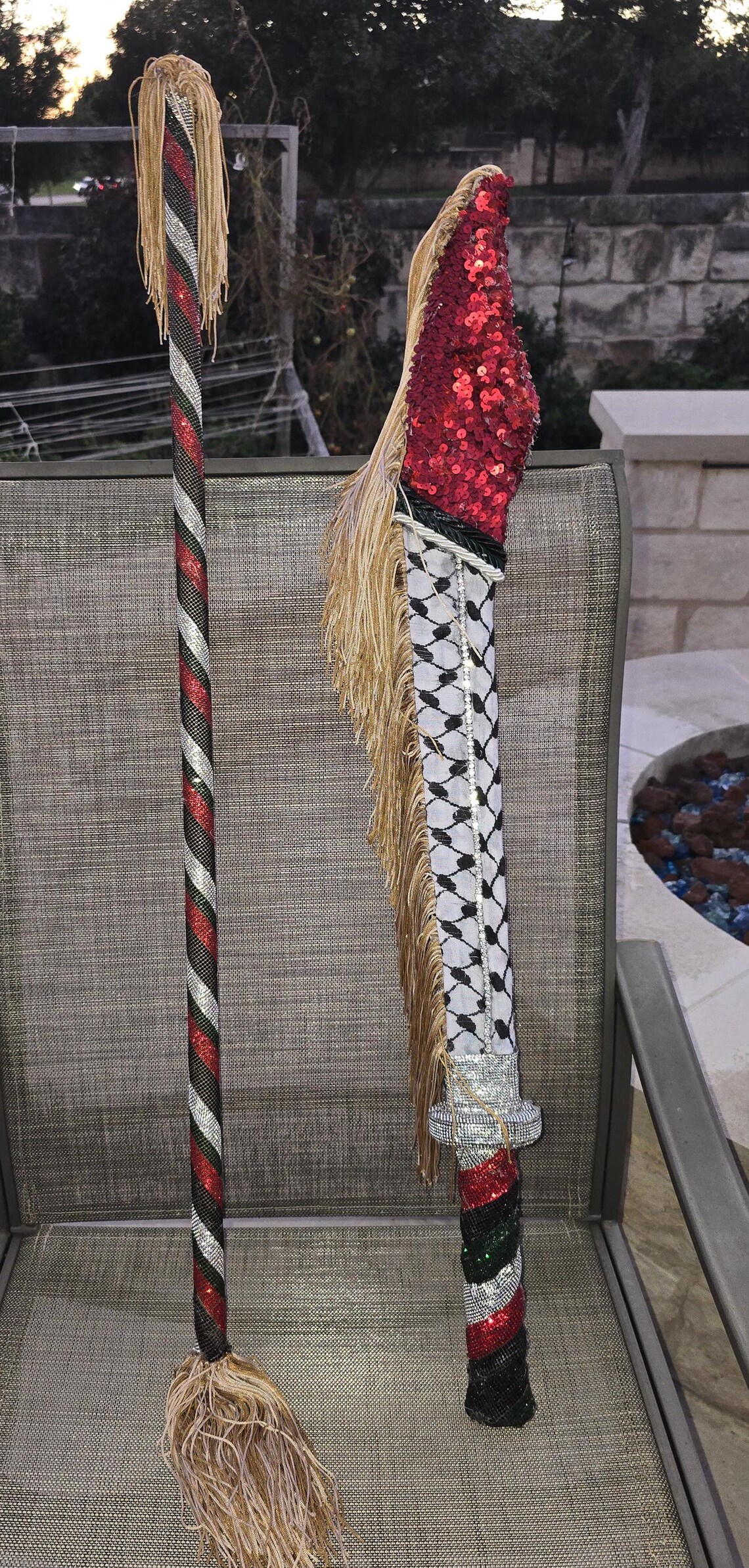 Arab Wedding/engagement Dancing Sword & Matching Dancing Stick Set - Etsy