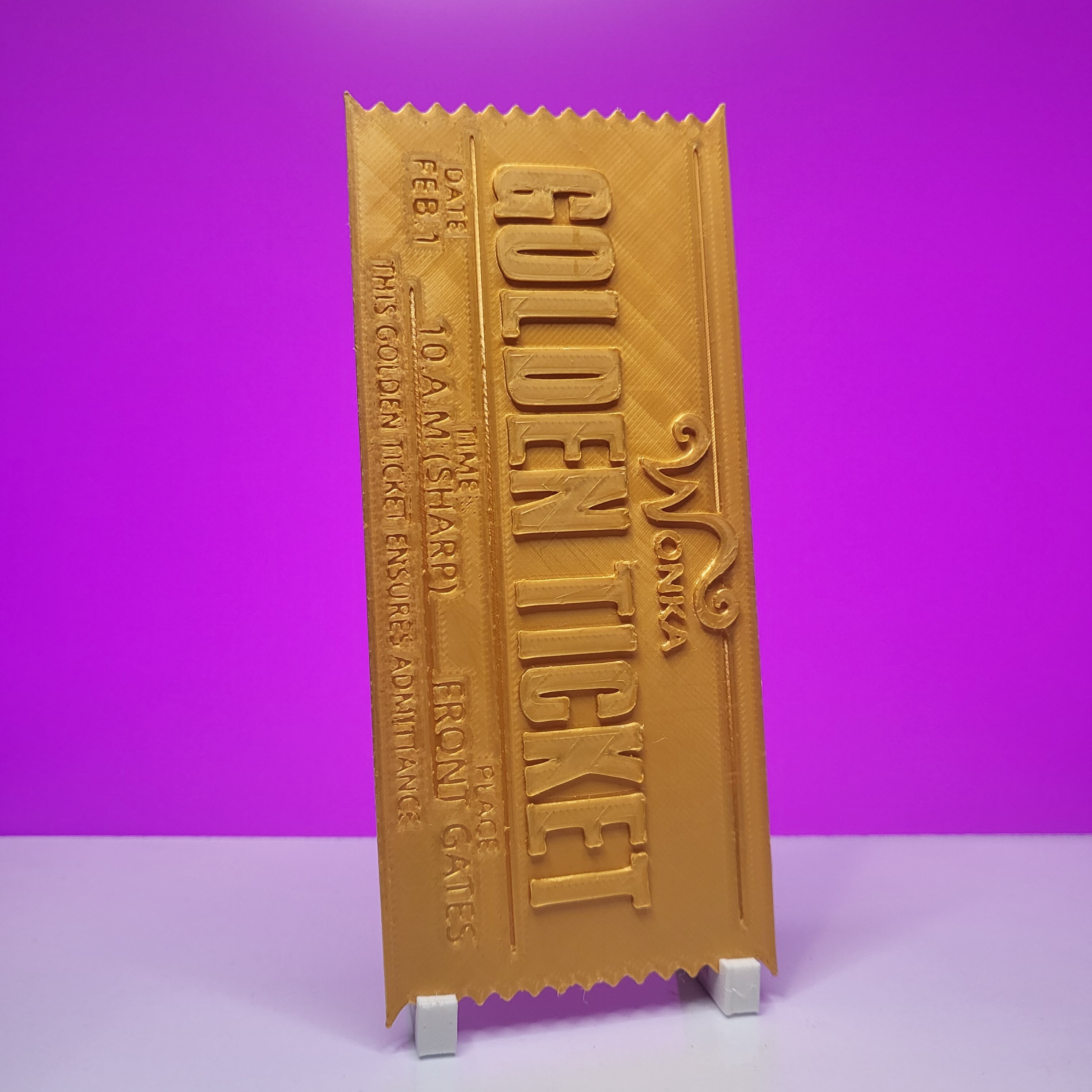 Golden Ticket|charlie and the Chocolate Factory|3d Printed|personalised ...